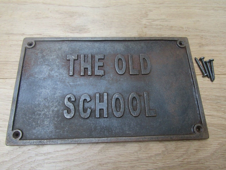 Rustic Cast Iron Wall Door Sign Plaque Emblem Vintage Antique Old Style ...