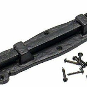 BLACK ANTIQUE Tower Bolt Traditional Tudor Gothic Vintage Door Slide ...