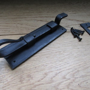 RAT TAIL CURLY Door Bolt Hand Forged Blacksmith Traditional Vintage ...