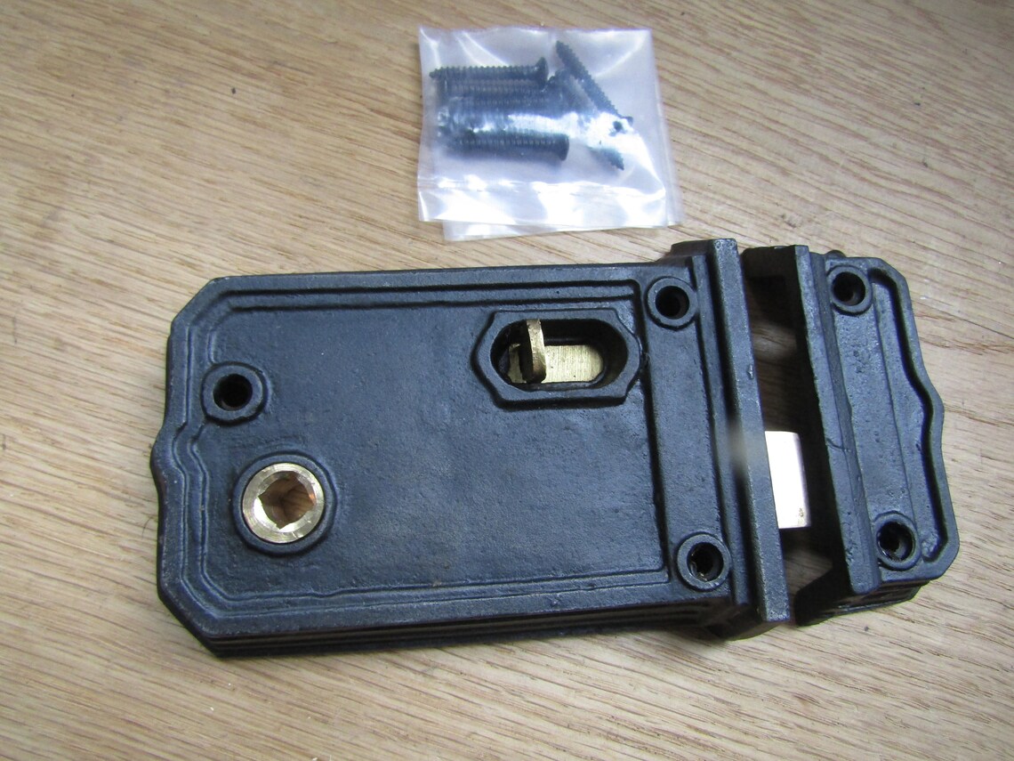 SOLID CAST IRON Door Lock Latch Traditional Old Fashion Repro | Etsy