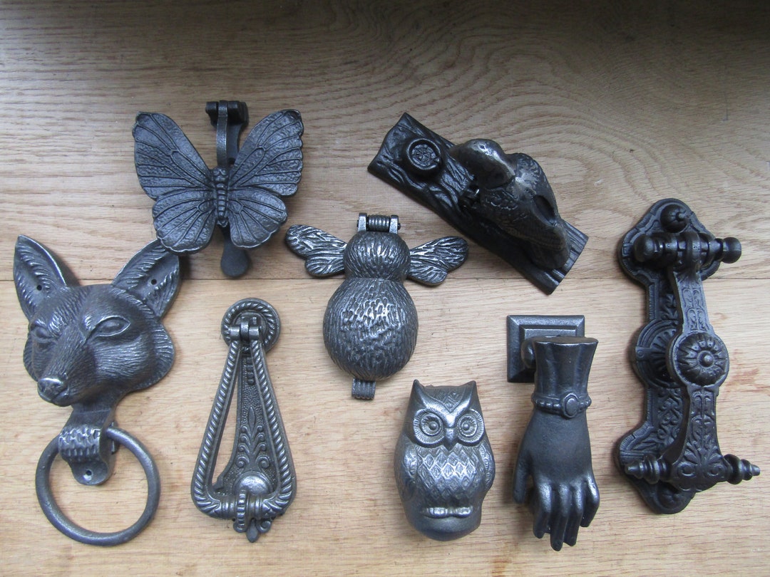 CAST IRON RUSTIC Door Knocker Vintage Retro Old Victorian Style Country ...