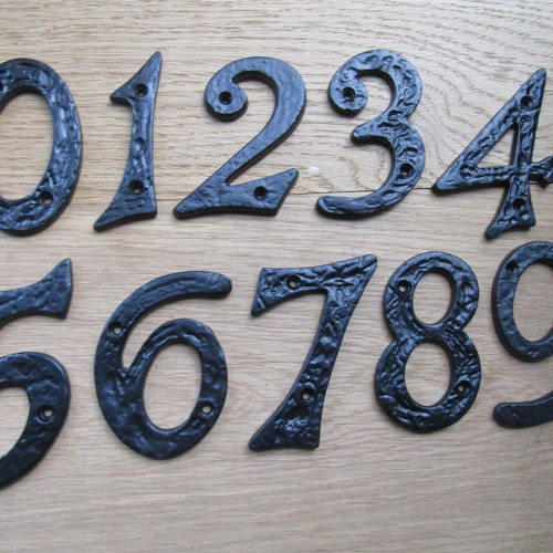 Cast Iron Numbers '6' Rustic Signs House Numbers - Etsy
