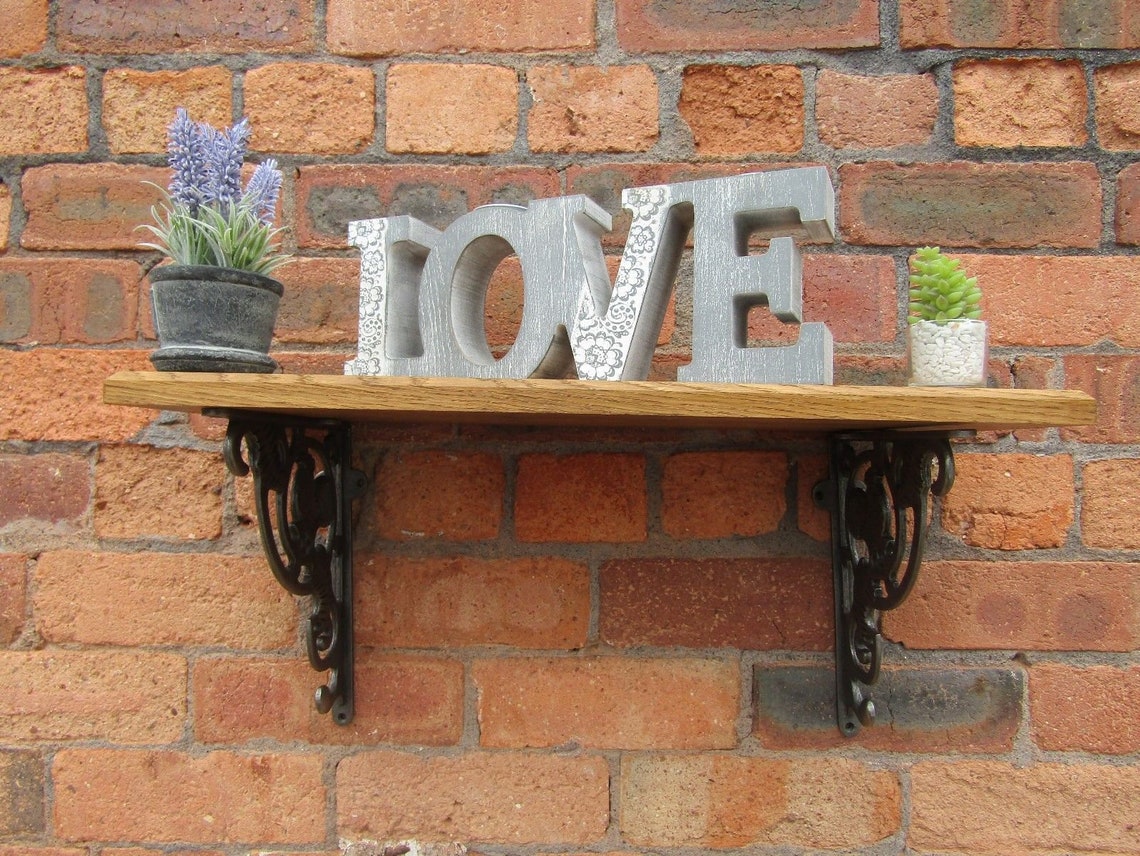 Solid Oak Wood Handmade Shelves Rustic Shelf 22cm DEEP With - Etsy