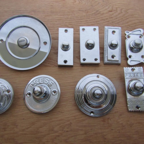 SOLID BRASS Door Bell Push Vintage Victorian Antique Hard - Etsy