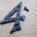 BLACK ANTIQUE LARGE Cast Iron Old English Cottage Country Rustic House ...