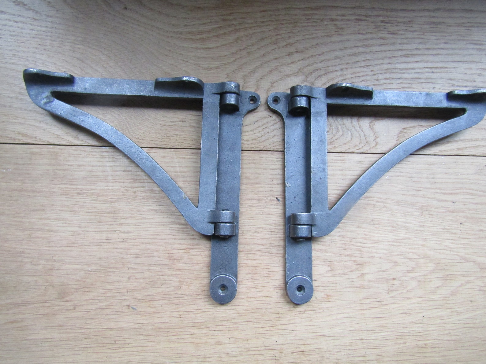 PAIR of TABLE LEAF Swivel Brackets Folding Fold Down Drop Worktop Shelf ...