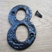 BLACK ANTIQUE LARGE Cast Iron Old English Cottage Country Rustic House ...