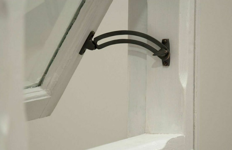 Solid Brass Adjustable Locking Curved Quadrant Fanlight Restrictor ...