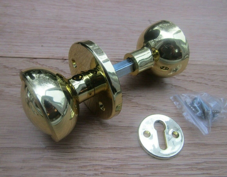 Pair of 3 PLASTIC DOOR Rim Knob Sets Retro Old Bakelite Style PVC Knobs ...