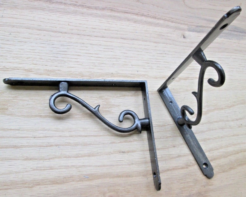 Pair of THORN Cast Iron Rustic Shelf Brackets Vintage Retro - Etsy UK