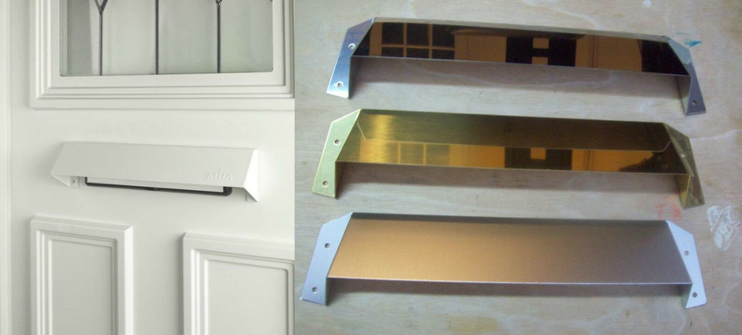 SECURITY HOOD Postal Letter Box Plate Safety Security Hood Visor Baffle ...