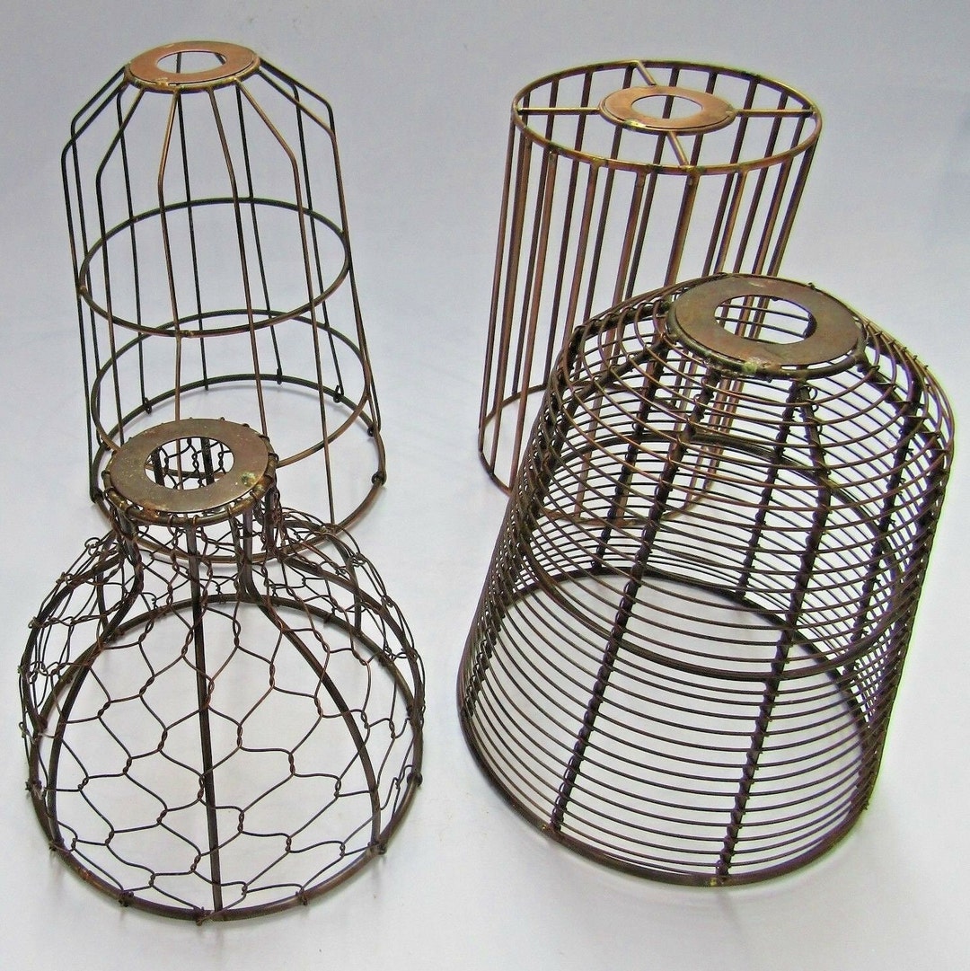 Wire Lampshade Industrial Rustic Vintage Retro Old Ceiling Pendant ...