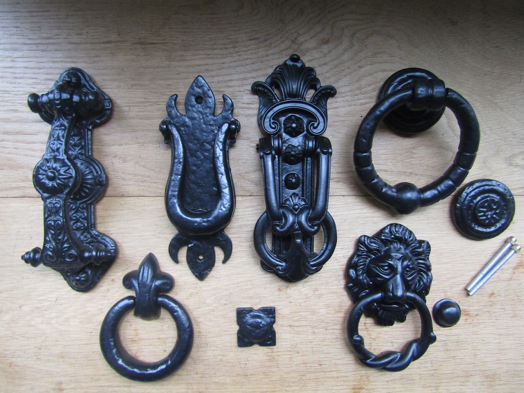 CAST IRON RUSTIC Door Knocker Vintage Retro Old Victorian Style Country ...