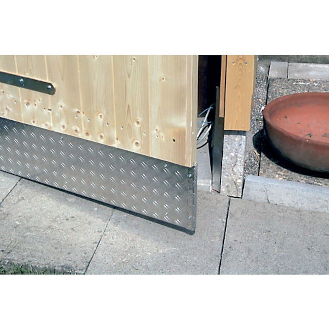 BRITISH MADE DOOR Kick Plate Aluminium Chequer Repair Plate Door Bottom ...