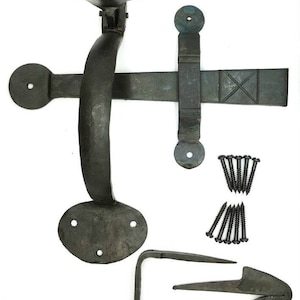 HAND FORGED SUFFOLK Latch Wrought Iron Cottage Thumb Door Latch Old ...