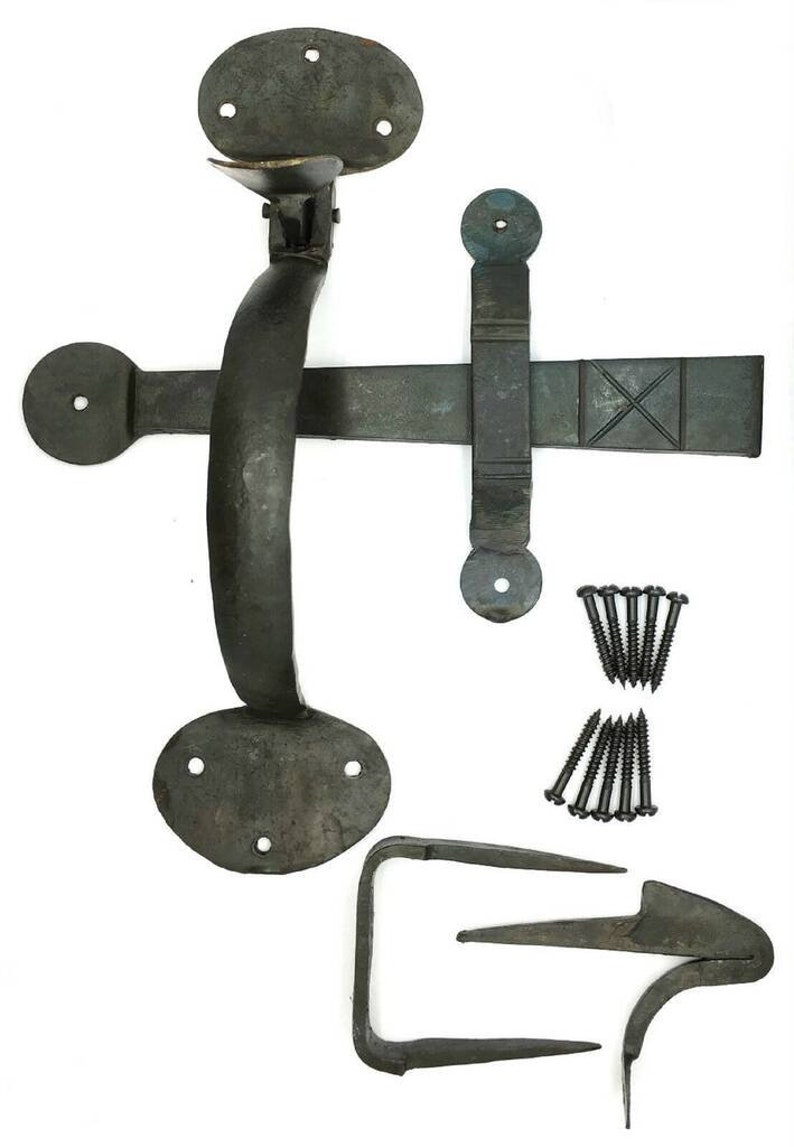 HAND FORGED SUFFOLK Latch Wrought Iron Cottage Thumb Door Latch Old ...