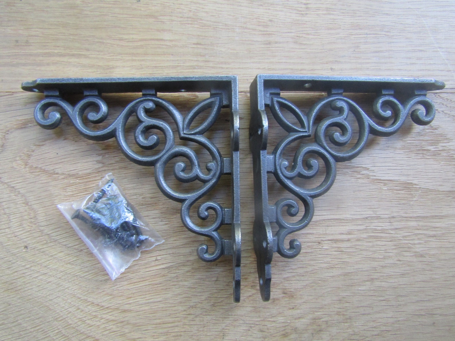 PAIR of PALACE SCROLL Cast Iron Antique Old Rustic Vintage - Etsy