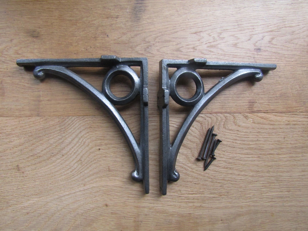 Rustic Iron Shelf Brackets Shelving Cast Iron Antique Old Rustic ...