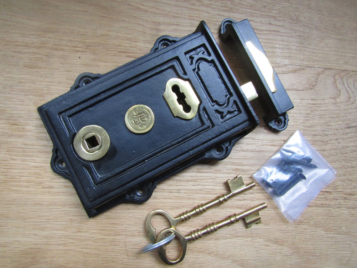 SOLID CAST IRON Door Lock Latch Traditional Old Fashion Repro - Etsy UK