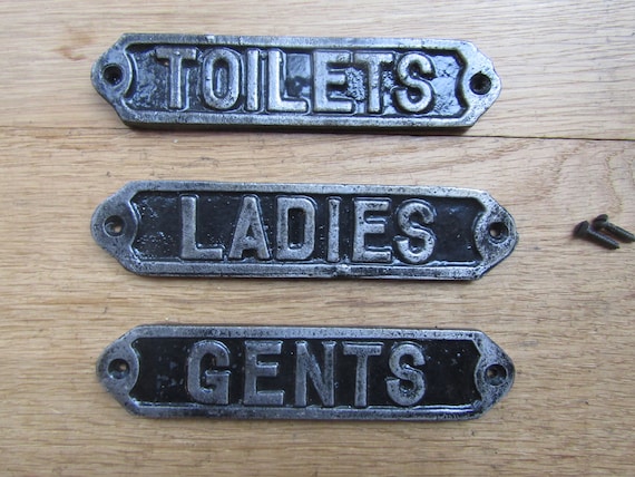 Traditional Victorian Rustic Cast Iron Door Sign Plaque Retro | Etsy