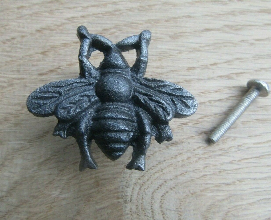 Pack of 3 BUMBLE BEE Cast Iron Rustic Vintage Furniture Cabinet ...
