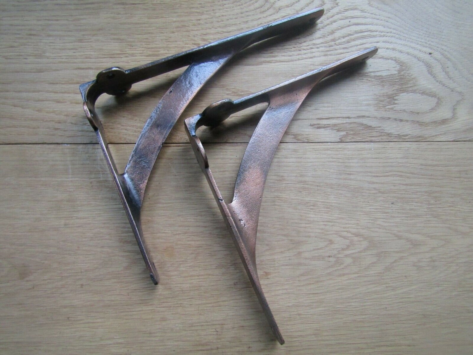 PAIR of ANTIQUE COPPER Cast Iron Gallows Railway Ironbridge - Etsy