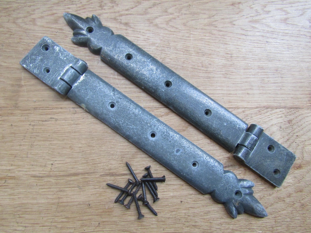 PAIR of GOTHIC STRAP Hinges Rustic Vintage Old English Blanket Box ...