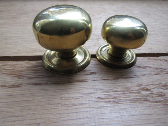 Pack of 2 Brass SCREW IN KNOBS Cabinet Knobs Furniture - Etsy