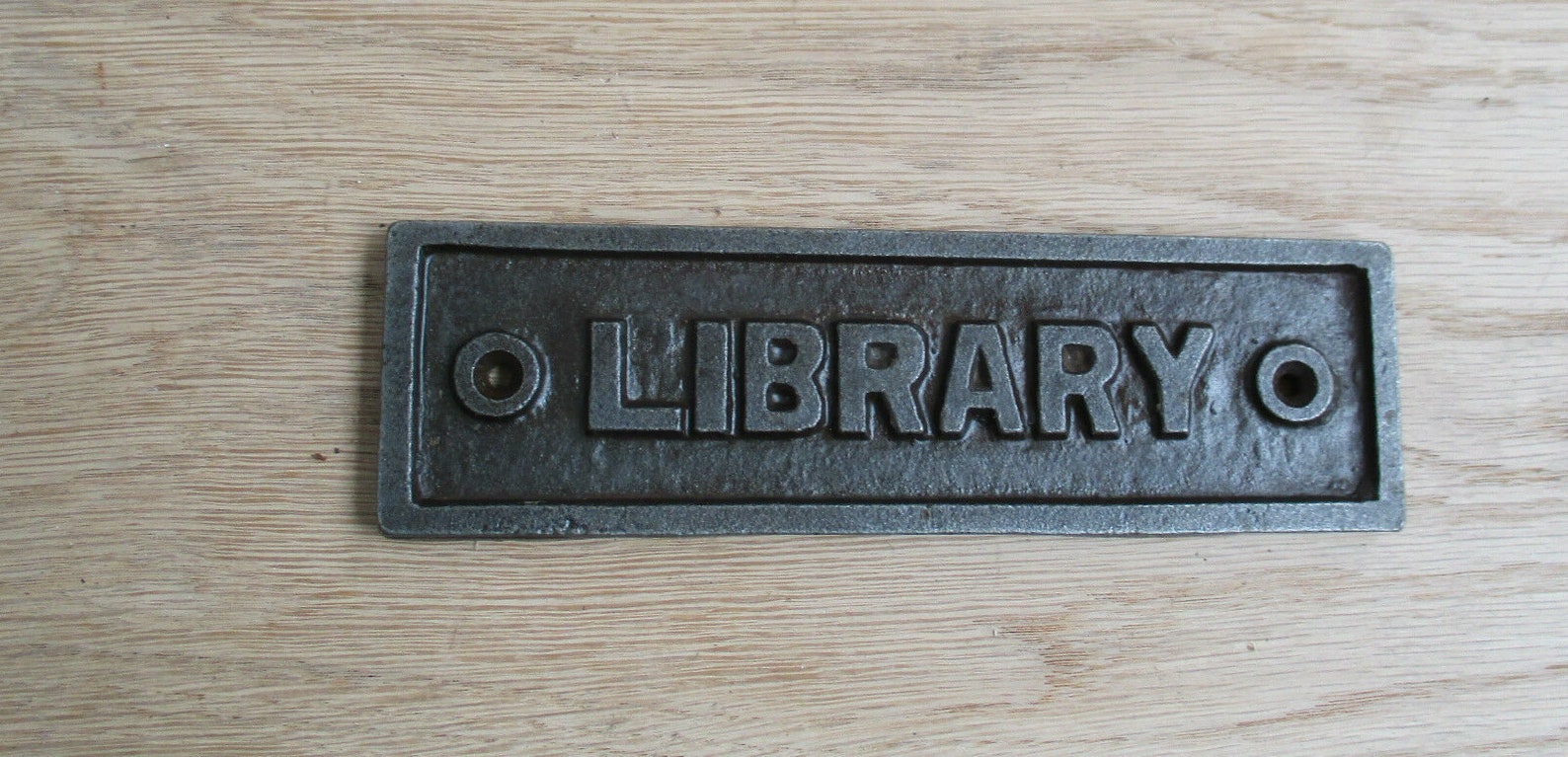 Rustic Cast Iron Wall Door Sign Plaque Emblem Vintage Antique Old Style ...