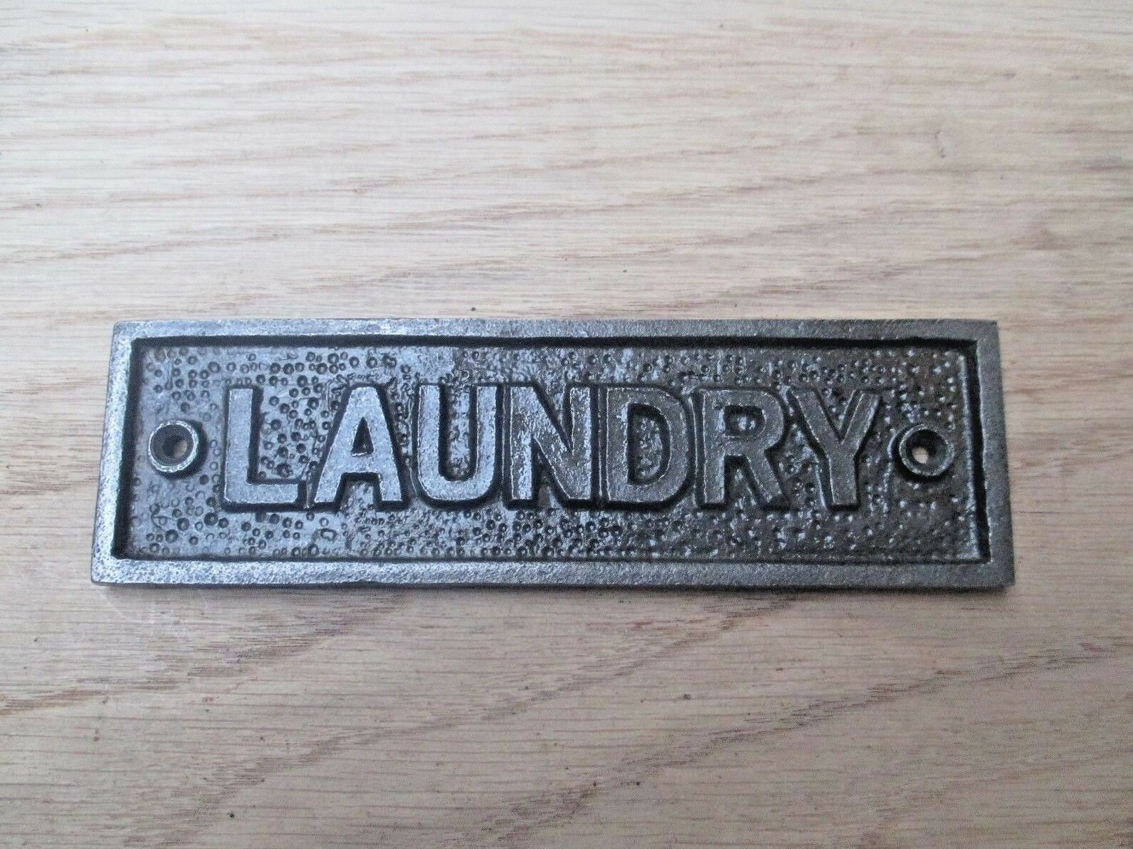 Rustic Cast Iron Wall Door Sign Plaque Emblem Vintage Antique Old Style ...