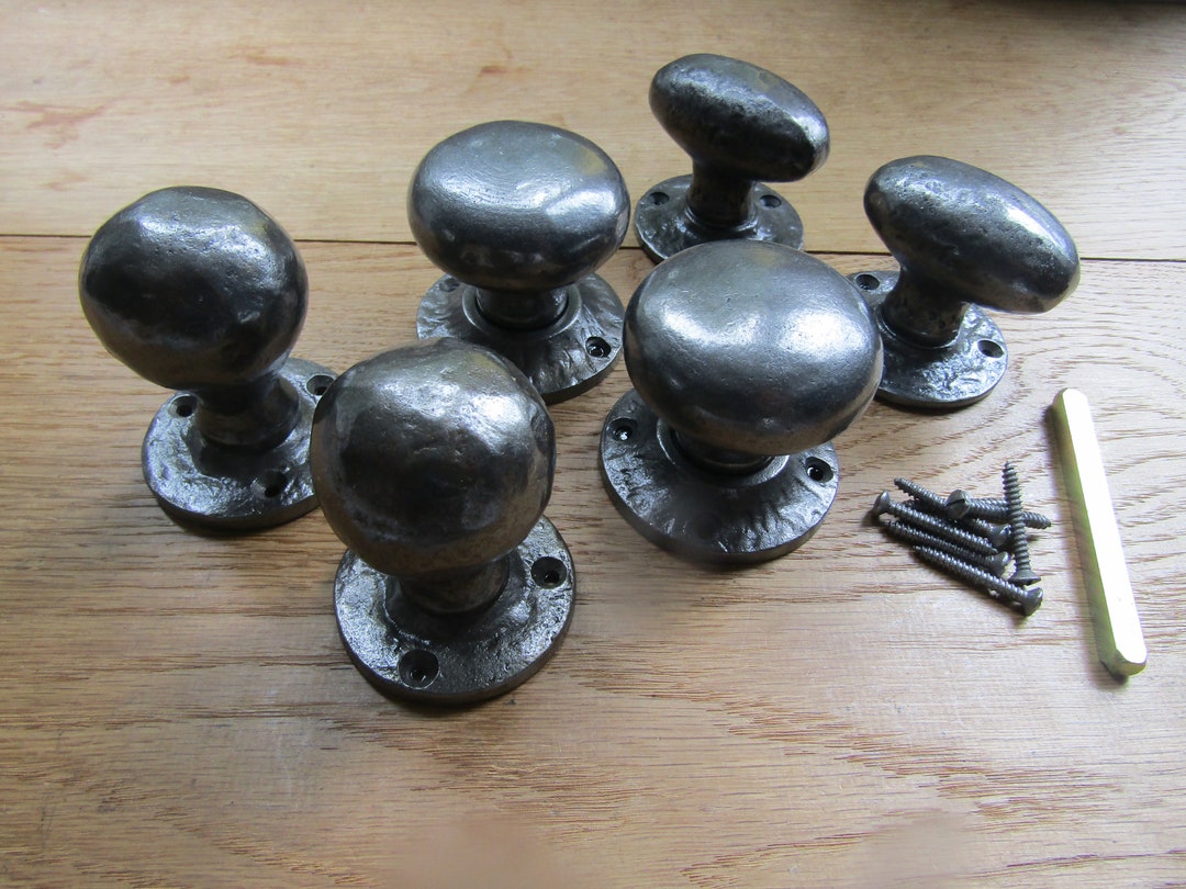 ANTIQUE IRON Internal Door Knobs Cast Iron Mortice Lever Latch Door ...