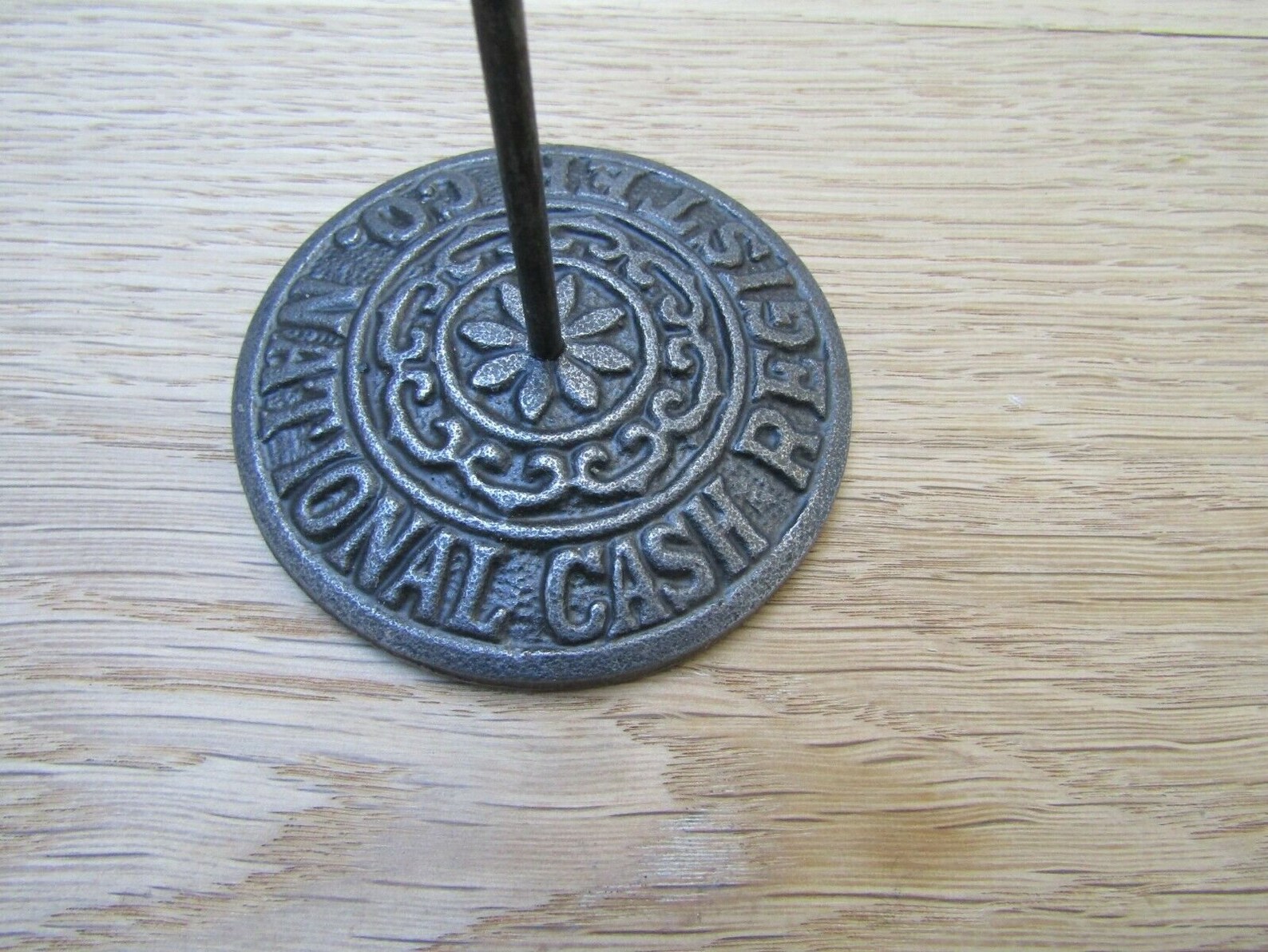 NATIONAL CASH REGISTER Vintage Victorian Rustic Cast Iron Paper Spike ...