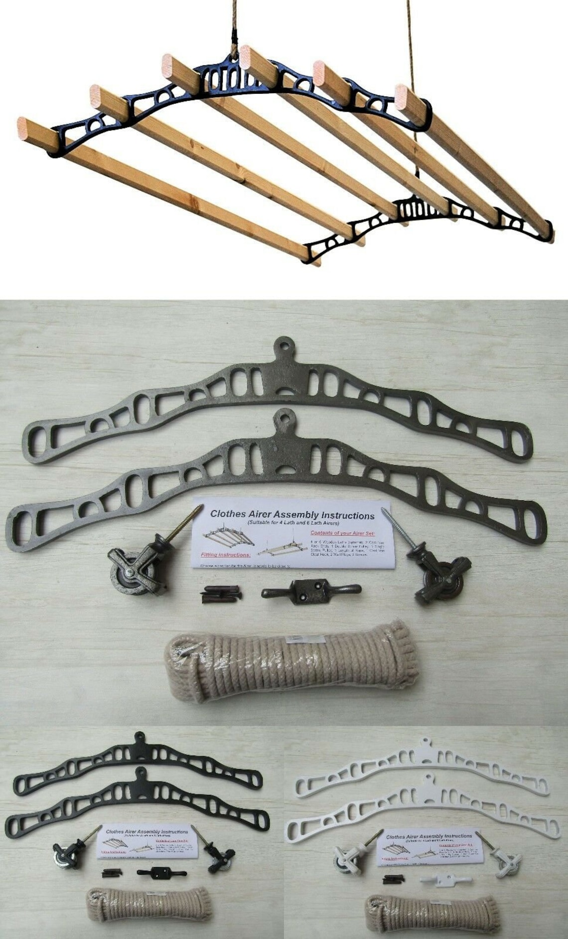 6 LATH VICTORIAN Vintage Cottage Kitchen Ceiling Mounted Creel - Etsy