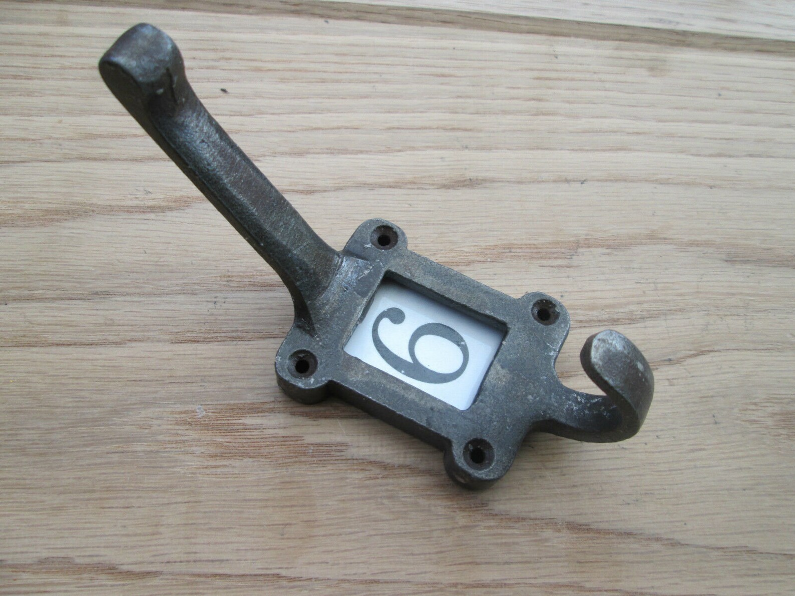 Pack of 10 CERAMIC NUMBER INSERTS 1 to 10 Cast Iron Rustic Hat and Coat ...