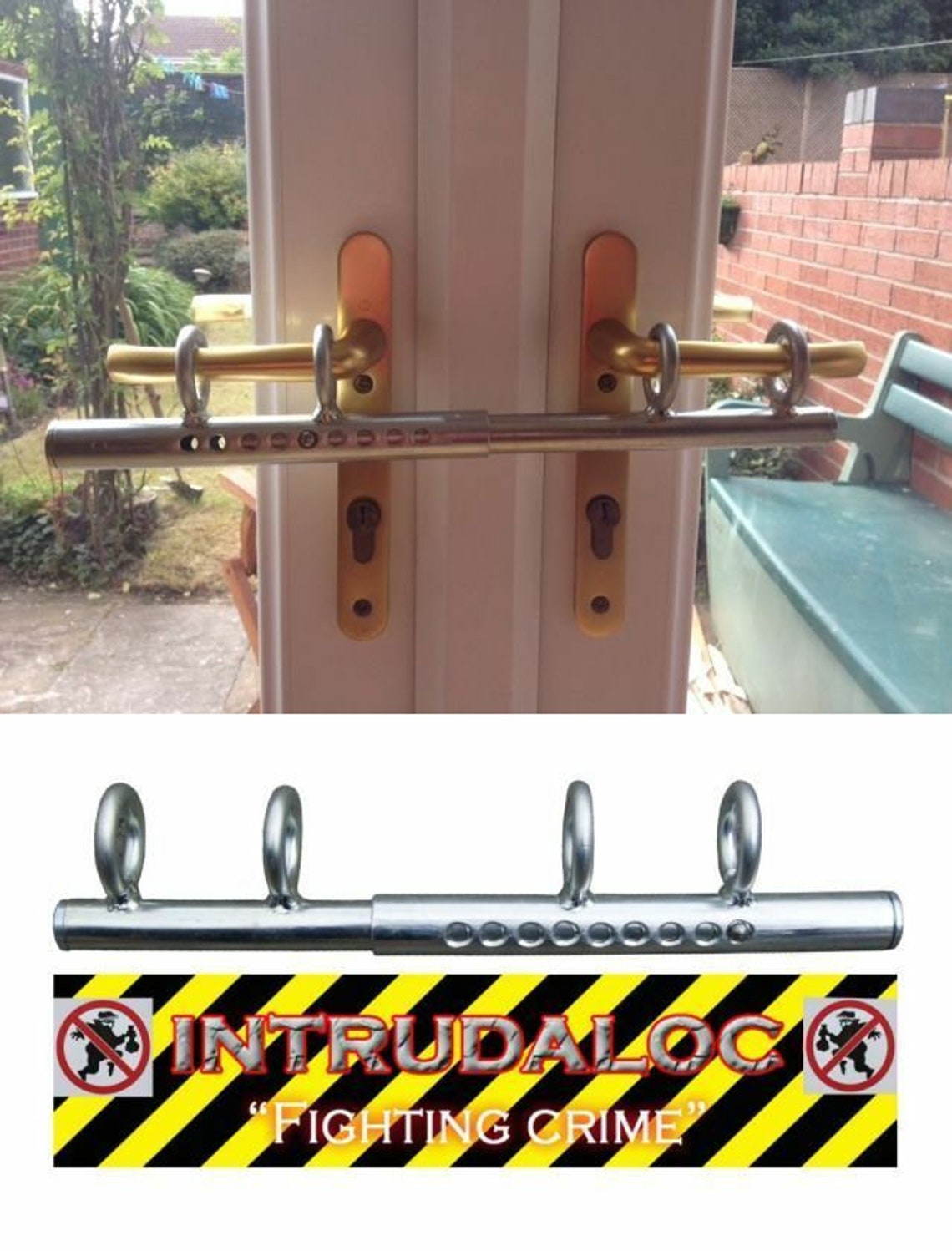 INTRUDER LOCK Patio Conservatory Double French Door Sliding Deadlock ...