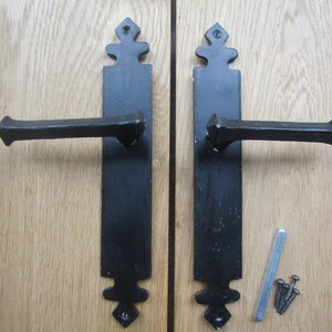 Pair of GOTHIC Handforged Blacksmith Rustic Wrought Iron Tudor Un ...