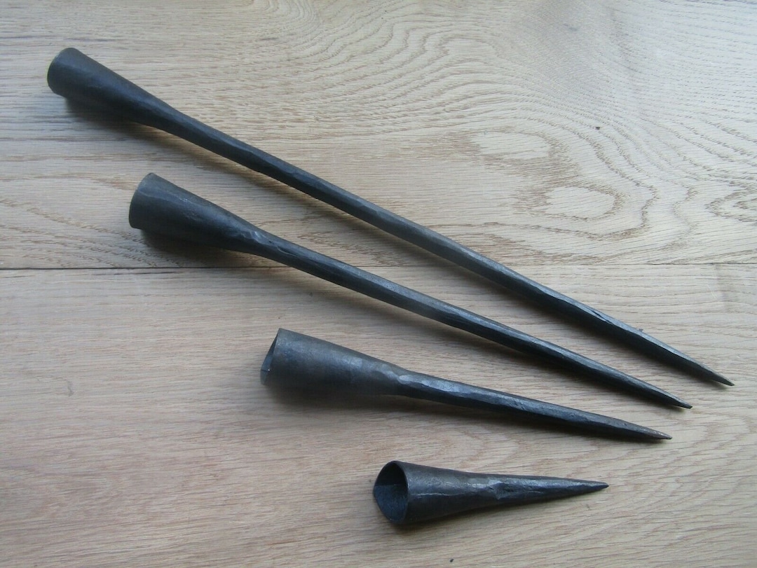 MEDIEVAL DUNGEON SPIKE in Candle Holders Blacksmith Hand Forged Wrought ...
