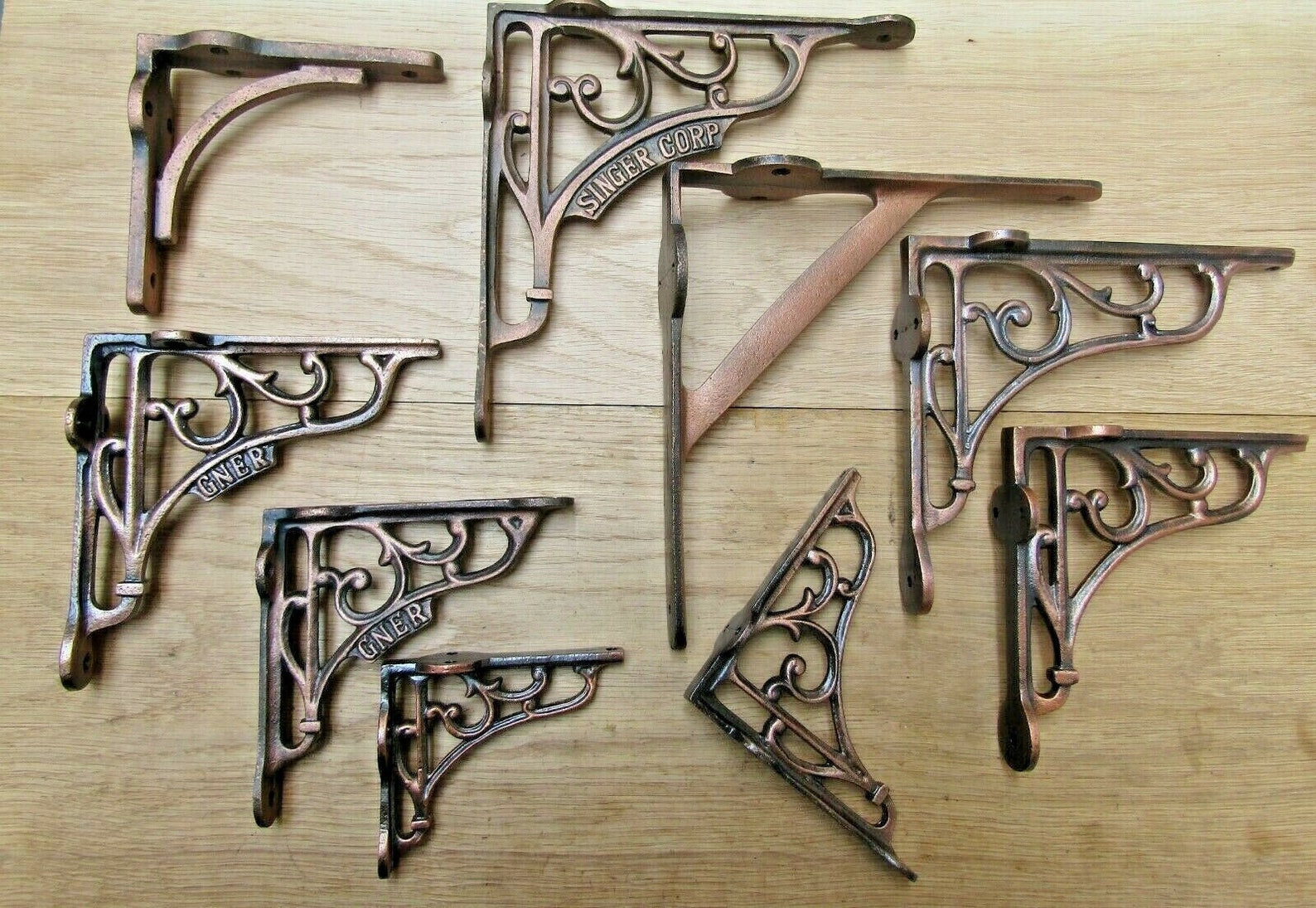 PAIR of ANTIQUE COPPER Cast Iron Gallows Railway Ironbridge - Etsy