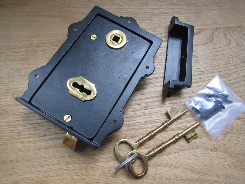 SOLID CAST IRON Door Lock Latch Traditional Old Fashion Repro - Etsy UK