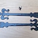 PAIR of HINGE FRONTS Cast Iron Vintage Rustic Old English Country ...