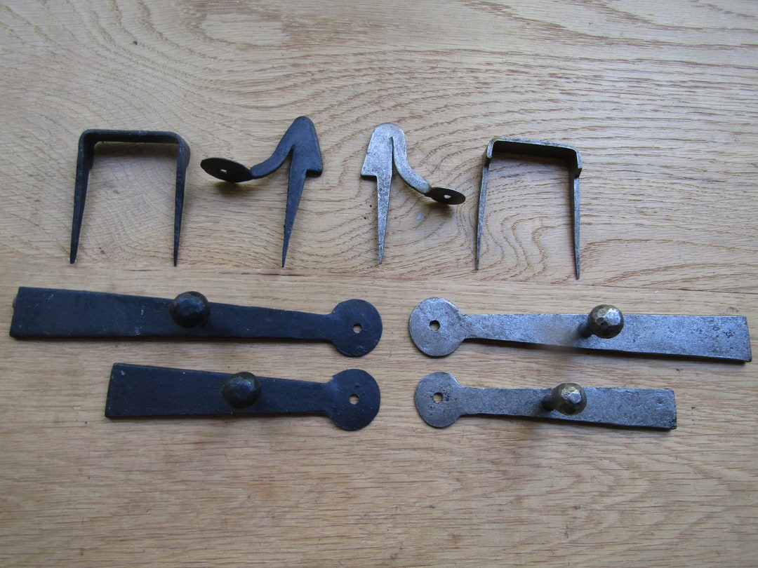 HANDFORGED DOOR LATCH Rustic Wrought Iron Cupboard Door Catch Latch ...