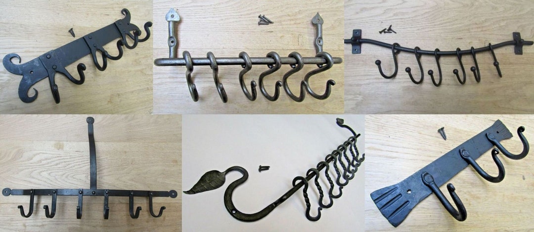 HAND FORGED Blacksmith Wrought Iron Cottage Country Kitchen Pot Pan ...