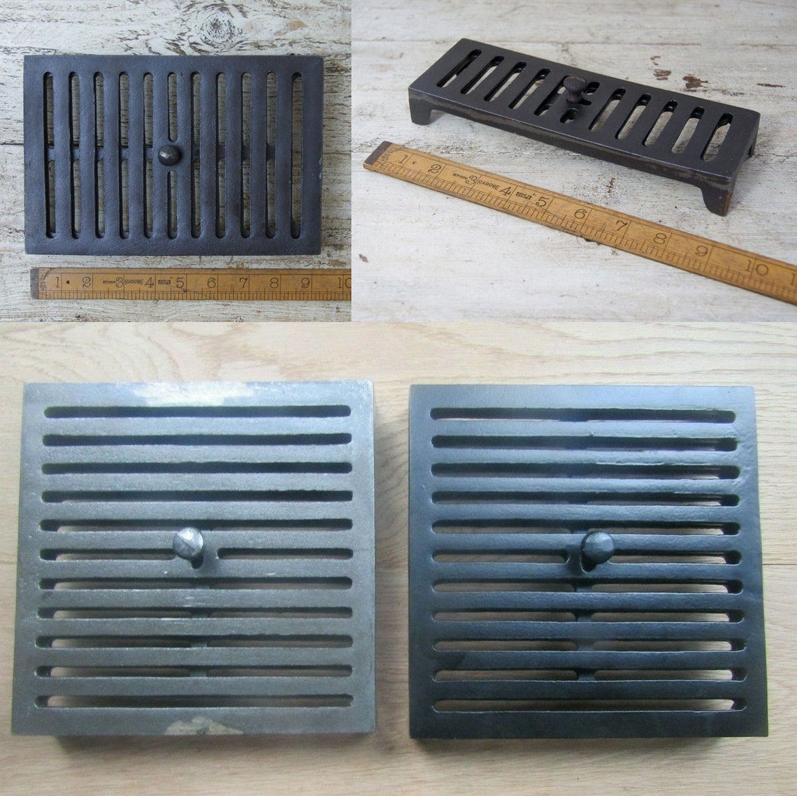 SLIDING VENT Cast Iron Rustic Vintage Victorian Style Ventilation Air ...