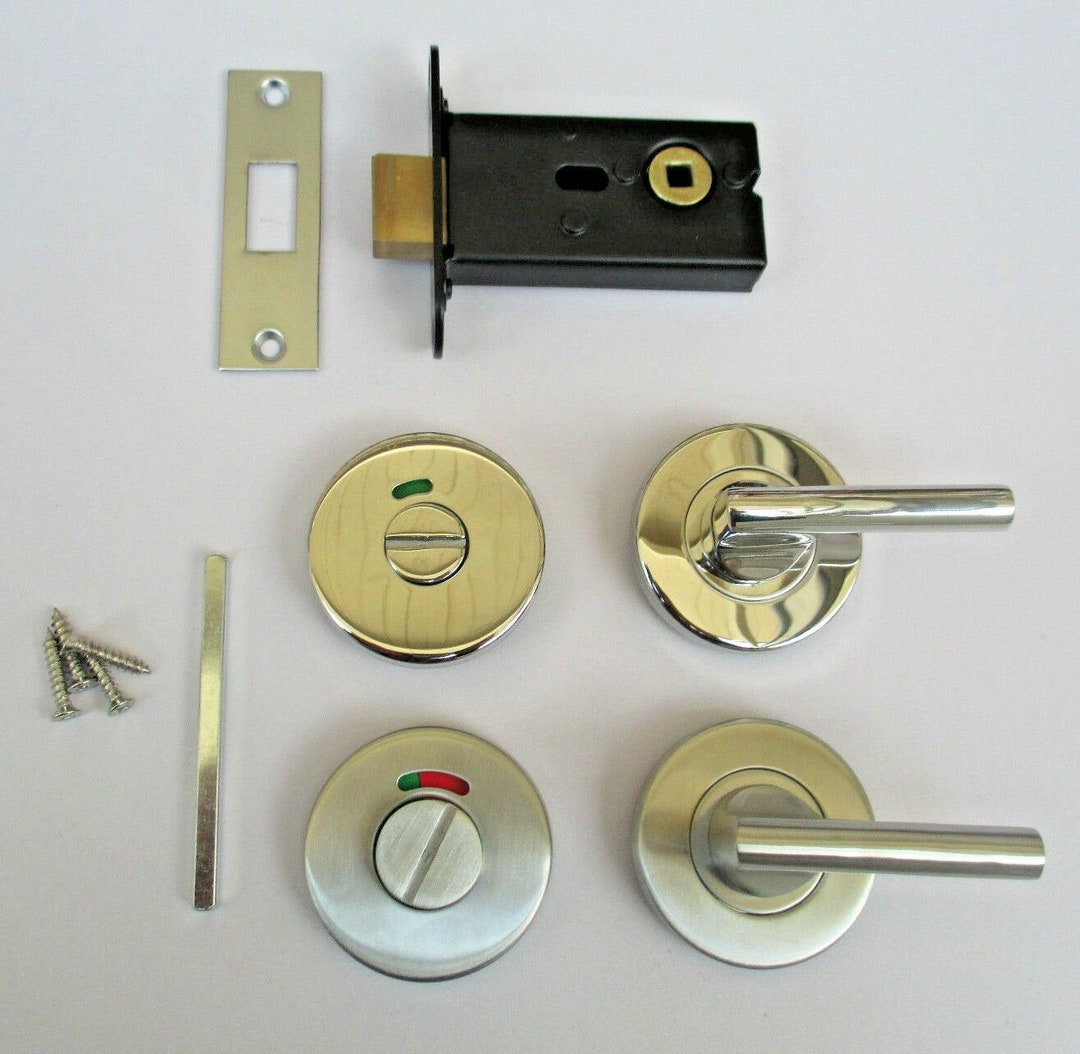 Bathroom Door Lock Thumb Turn Indicator Emergency Release Toilet ...