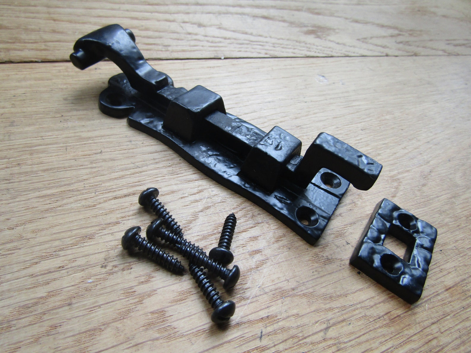 BLACK ANTIQUE Tower Bolt Traditional Tudor Gothic Vintage Door Slide ...