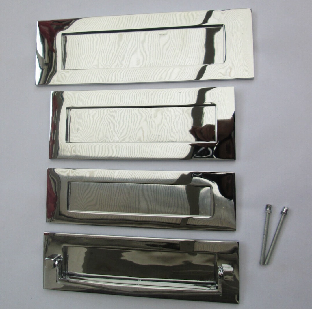 Postal Letter Plate Flap Sprung SOLID BRASS Letter Box Post Plate Cover ...