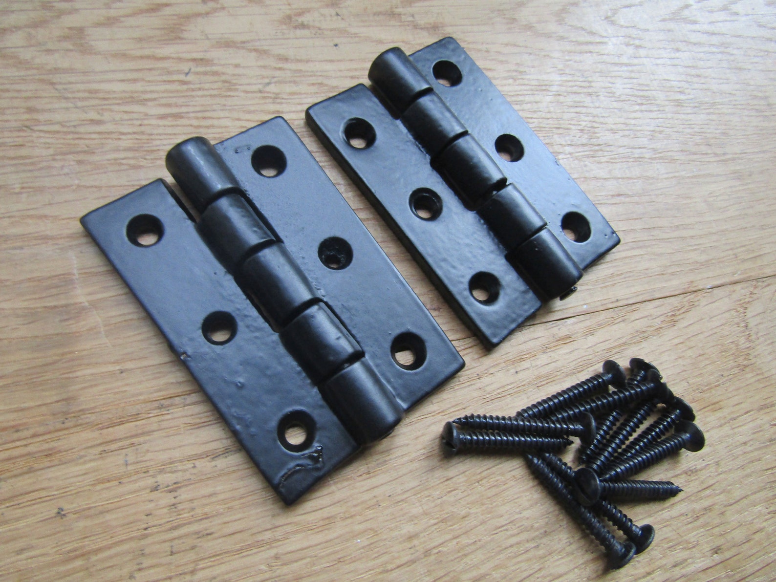 PAIR of PLAIN BUTT Hinges Cast Iron Rustic Kitchen Cabinet - Etsy