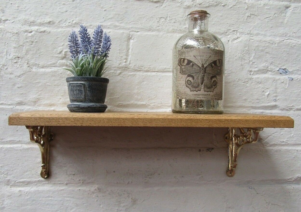 Solid Oak Wood Handmade Shelves Rustic Shelf 15cm DEEP With | Etsy