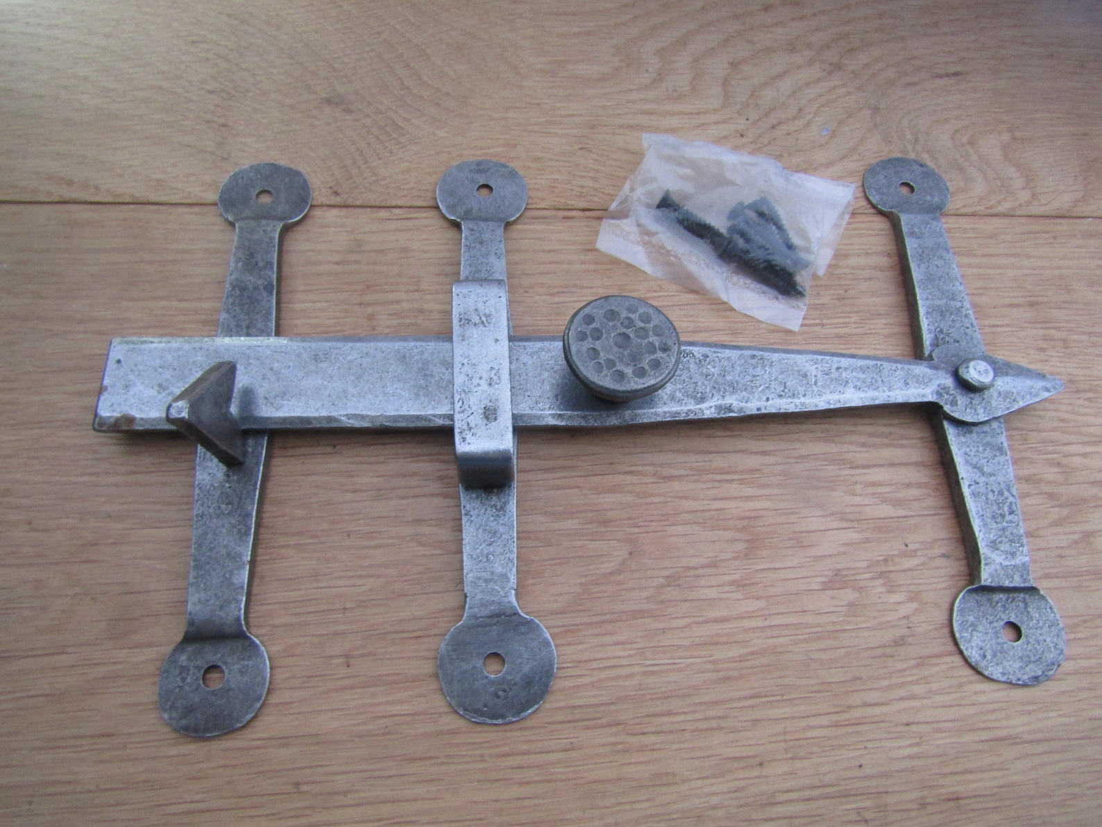 HAND FORGED Wrought Iron Door Latch Old Rustic Retro Vintage Style ...