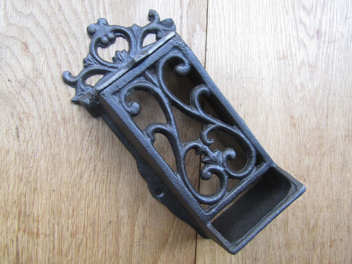 MATCHBOX HOLDER Rustic Vintage Old Victorian Style Cast Iron | Etsy